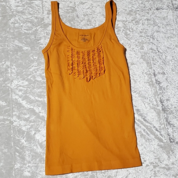Banana Republic | Tops | Banana Republic Orange Ruffle Tank Top | Poshmark